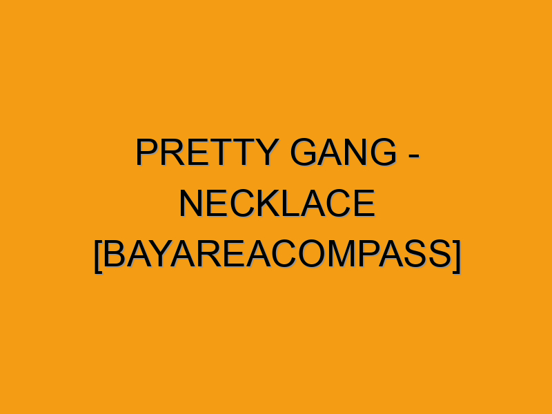 Pretty Gang - Necklace [BayAreaCompass] - Folded Waffle