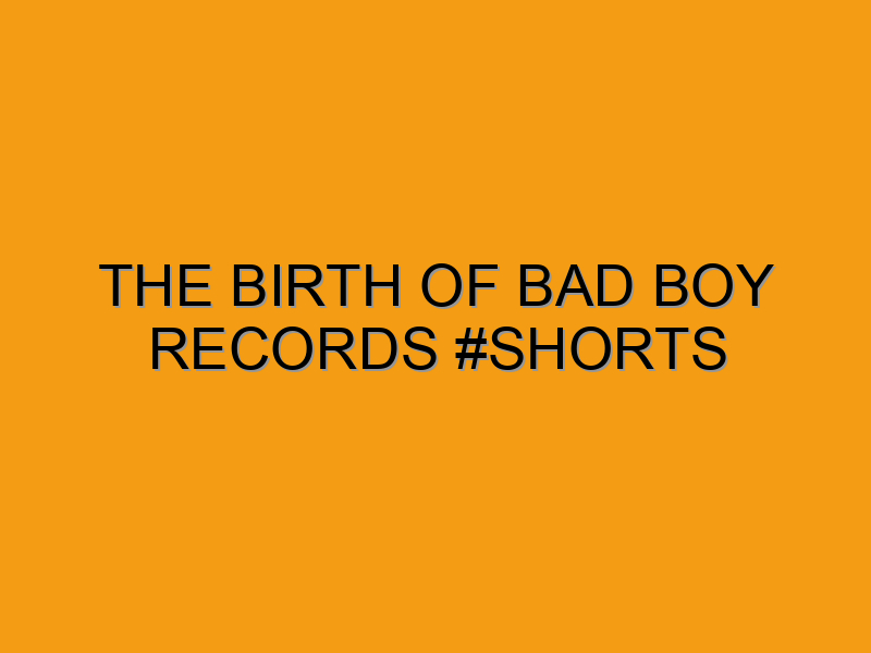 The Birth of Bad Boy Records #shorts - Folded Waffle