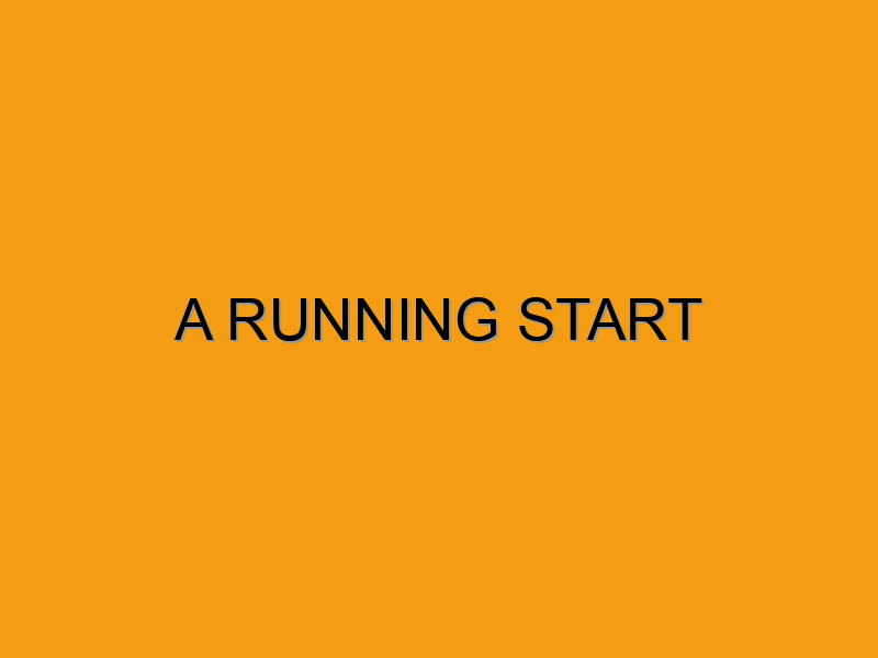A Running Start - Folded Waffle
