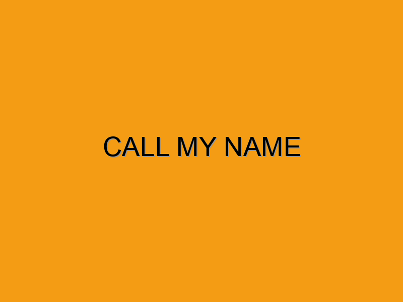 Call My Name - Folded Waffle