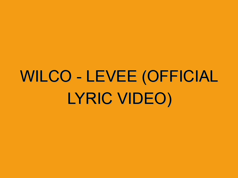 Wilco - Levee (Official Lyric Video) - Folded Waffle