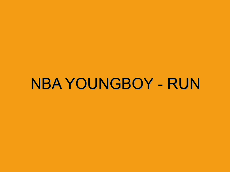 NBA YoungBoy - Run - Folded Waffle