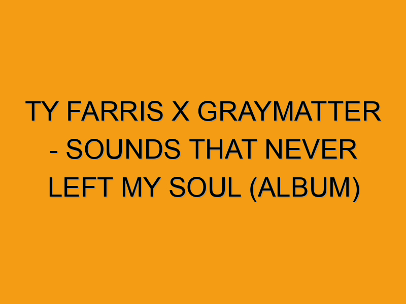 Ty Farris x Graymatter - Sounds That Never Left My Soul (Album ...