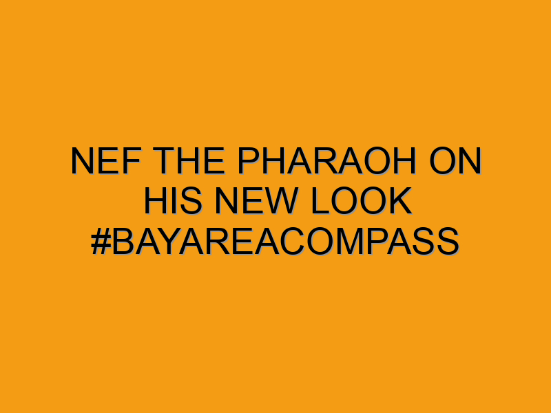 Nef The Pharaoh on His New Look #bayareacompass - Folded Waffle