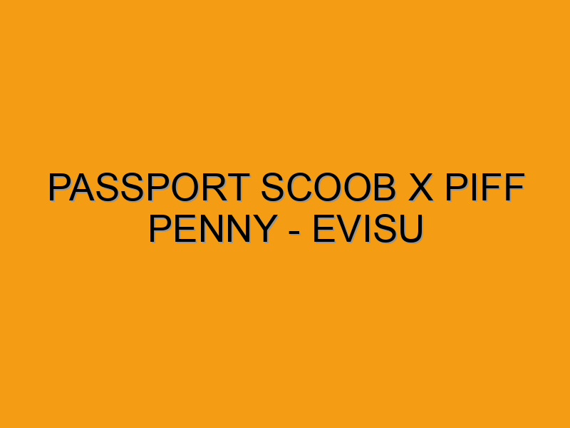 Passport Scoob x Piff Penny - Evisu - Folded Waffle