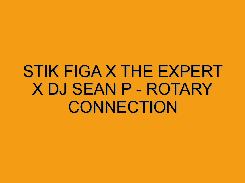 Stik Figa x The Expert x DJ Sean P - Rotary Connection - Folded Waffle