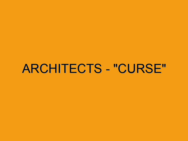 Architects - "Curse" - Folded Waffle