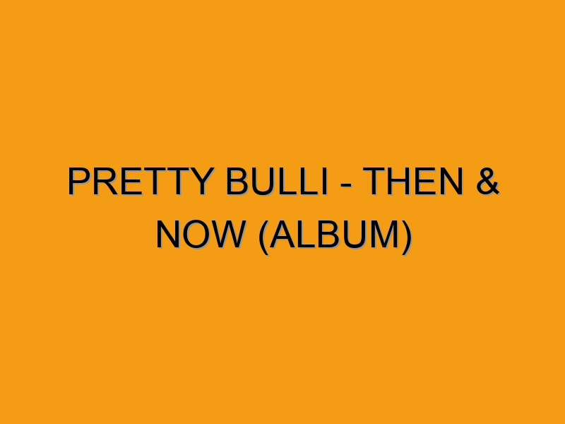 Pretty Bulli - Then & Now (Album) - Folded Waffle