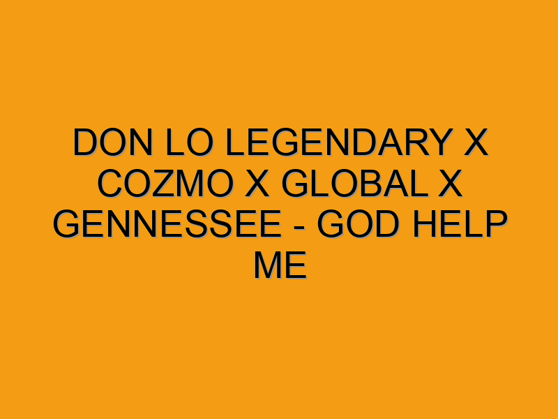 Don Lo Legendary x Cozmo x Global x Gennessee - God Help Me - Folded Waffle