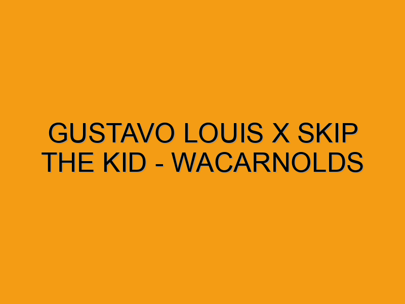 Gustavo Louis x Skip The Kid - WacArnolds - Folded Waffle