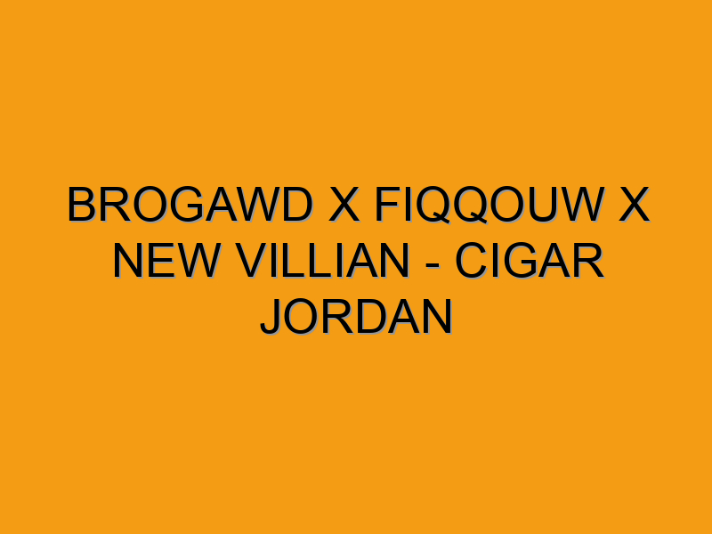 BroGawd x Fiqqouw x New Villian - Cigar Jordan - Folded Waffle