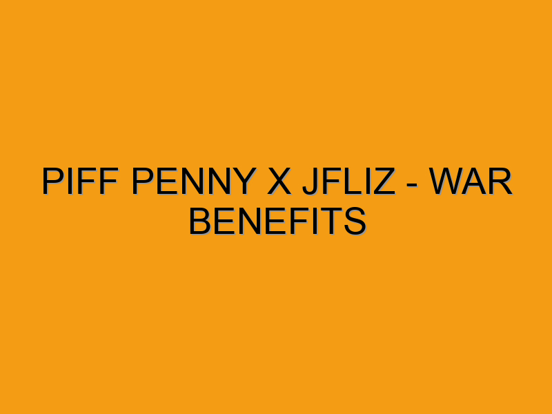 Piff Penny x JFliz - War Benefits - Folded Waffle