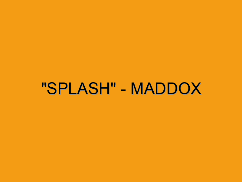 "Splash" - Maddox - Folded Waffle