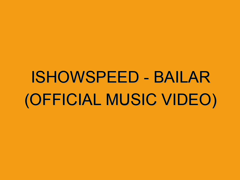 IShowSpeed - Bailar (Official Music Video) - Folded Waffle