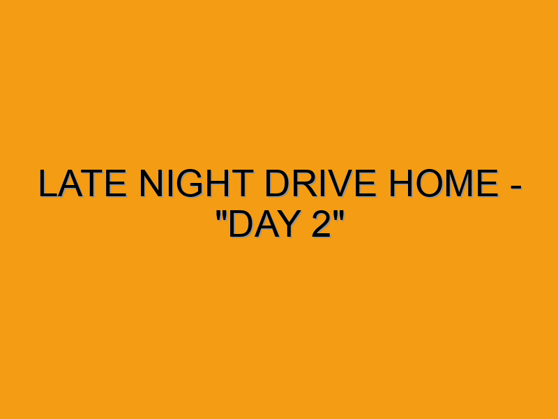 late night drive home - "day 2" - Folded Waffle