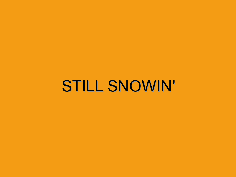Still Snowin' - Folded Waffle