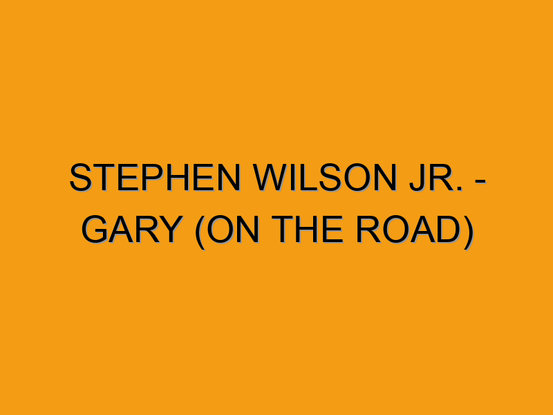 Stephen Wilson Jr. - Gary (On The Road) - Folded Waffle